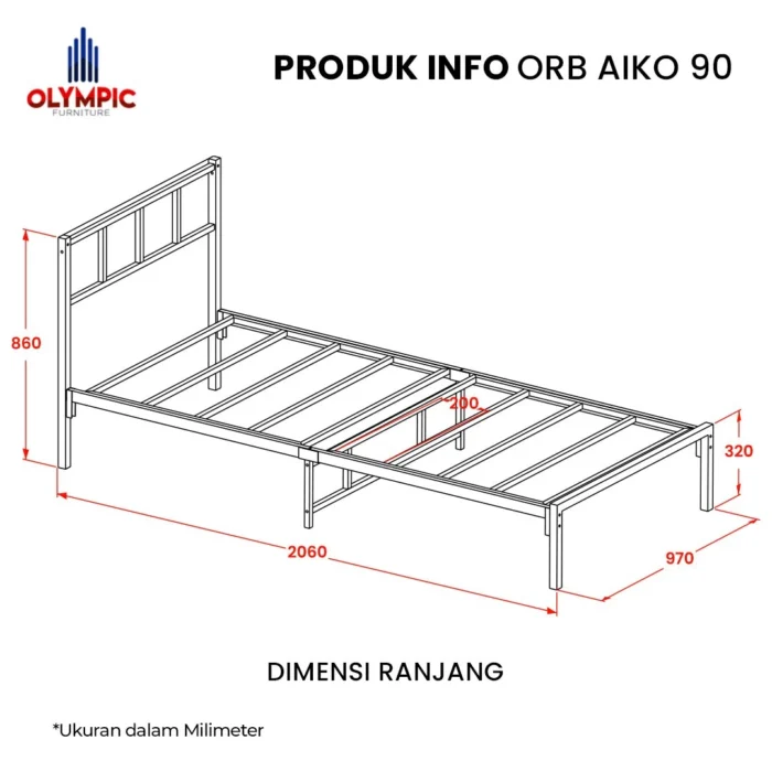 Ranjang Besi Olympic ORB Aiko - Kursi Auditorium - Kursi Jakarta